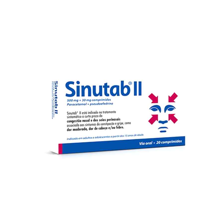 Sinutab II 500 mg + 30 mg - Nossa Farmácia - A sua farmácia online que ...