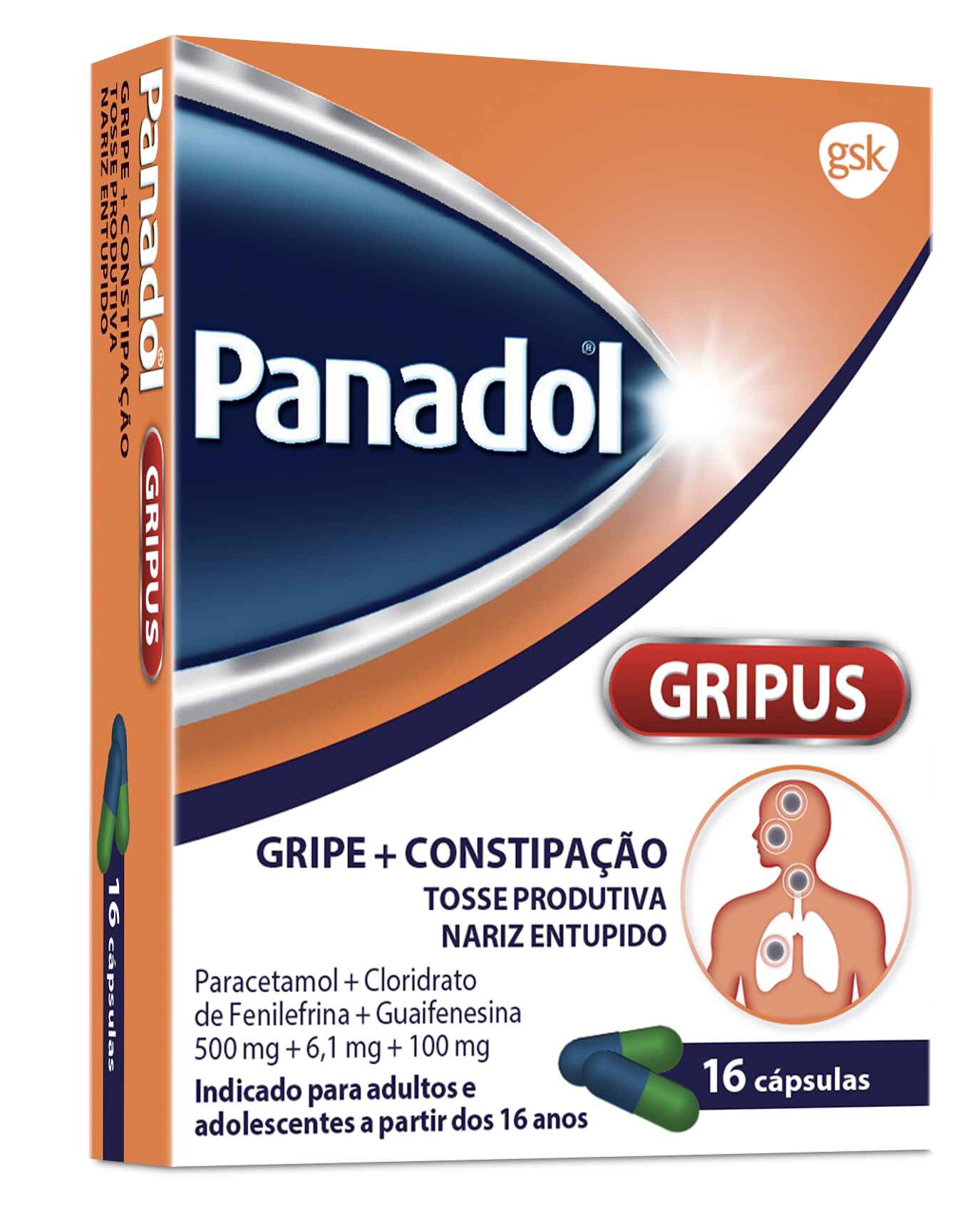 Panadol Gripus 500 mg + 6.1 mg + 100 mg - Nossa Farmácia - A sua ...