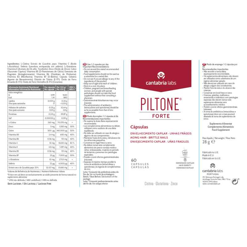 Piltone Forte Cáps 60 - Nossa Farmácia - A sua farmácia online que ...