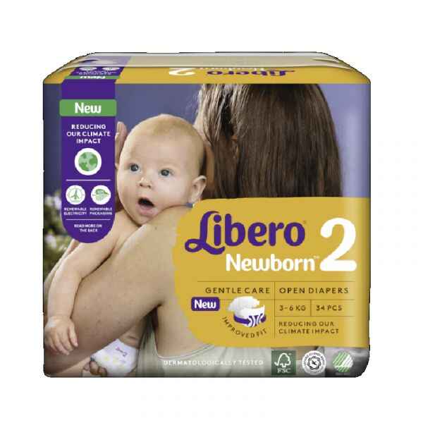 Libero Newborn Fralda T2 3-6kg 34 - Nossa Farmácia - A sua farmácia ...