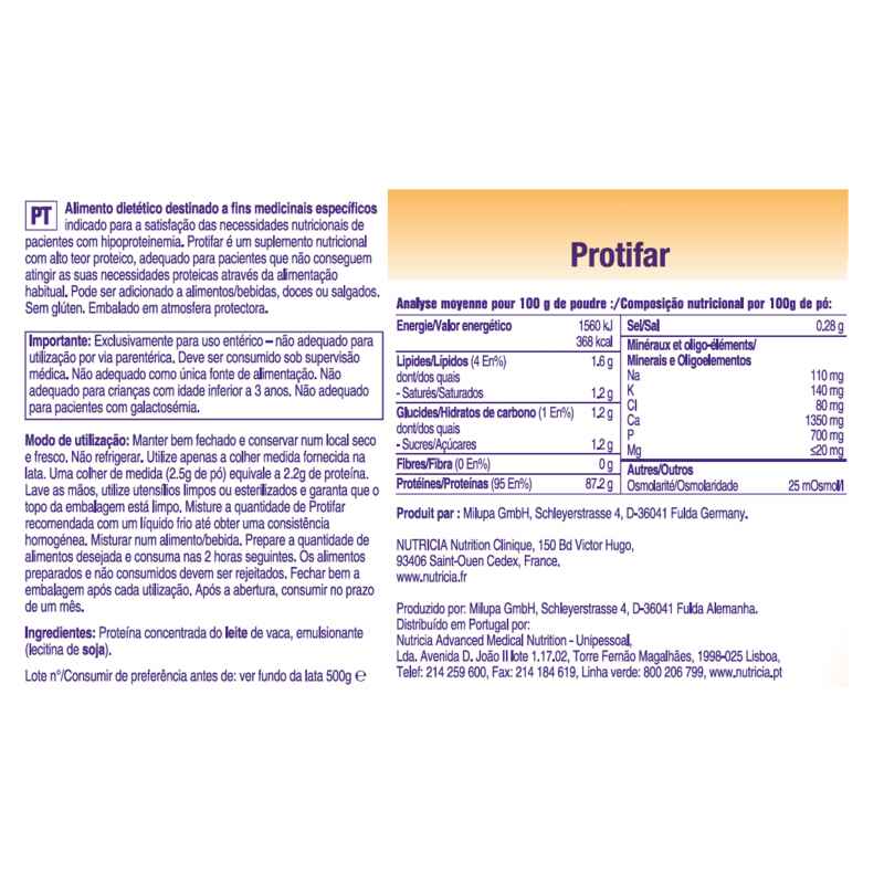 Protifar Plus Pó 500g - Nossa Farmácia - A sua farmácia online que ...