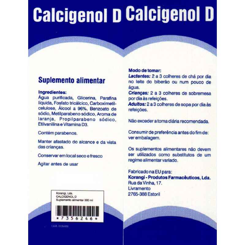 Calcigenol D Susp 300ml - Nossa Farmácia - A sua farmácia online que ...