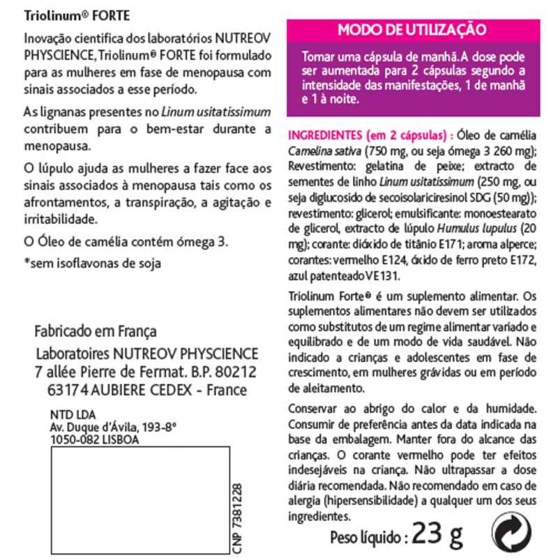 Triolinum Forte Cáps 30 - Nossa Farmácia - A sua farmácia online que ...