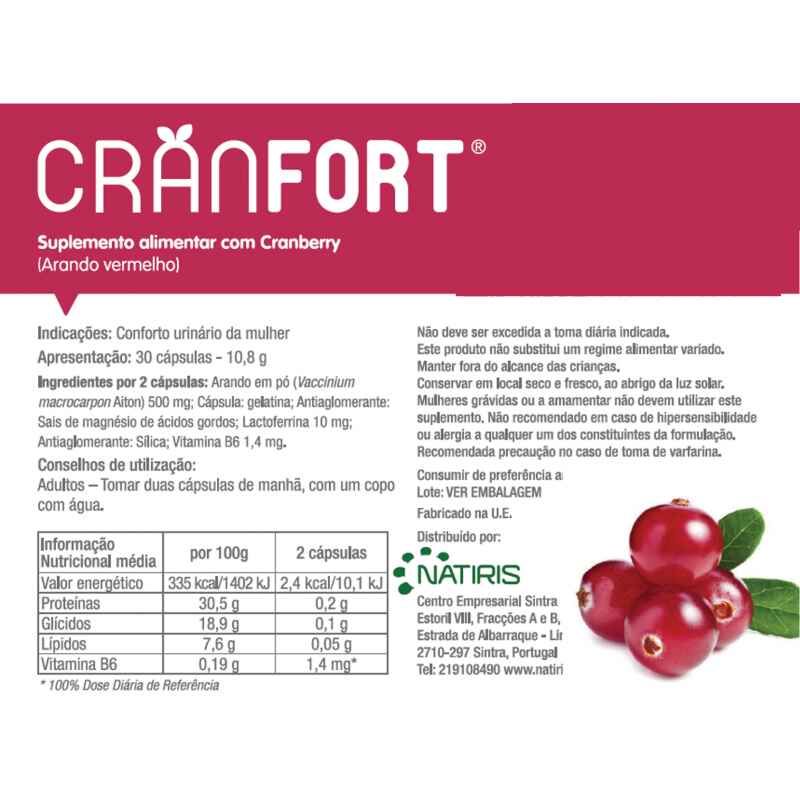Cranfort Cáps 30 - Nossa Farmácia - A sua farmácia online que entrega ...