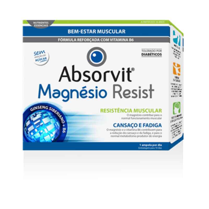 Absorvit Magnésio Resist Amp Beb 10x10ml - Nossa Farmácia - A sua ...