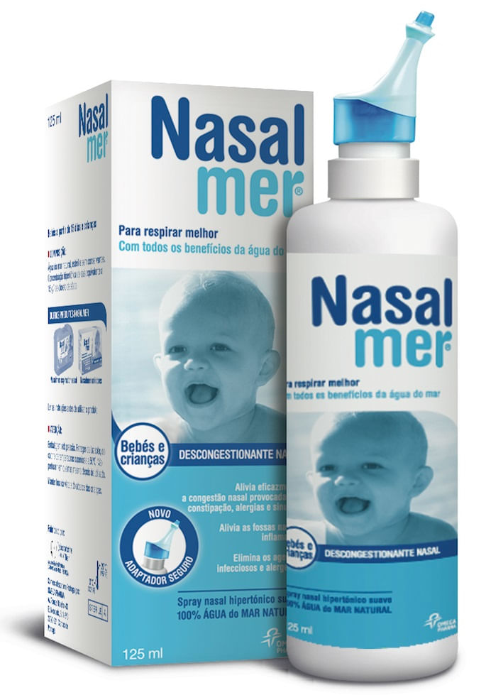 Nasalmer Bebés Spray Nasal Água Mar Hipertónica Suave 125ml - Nossa ...