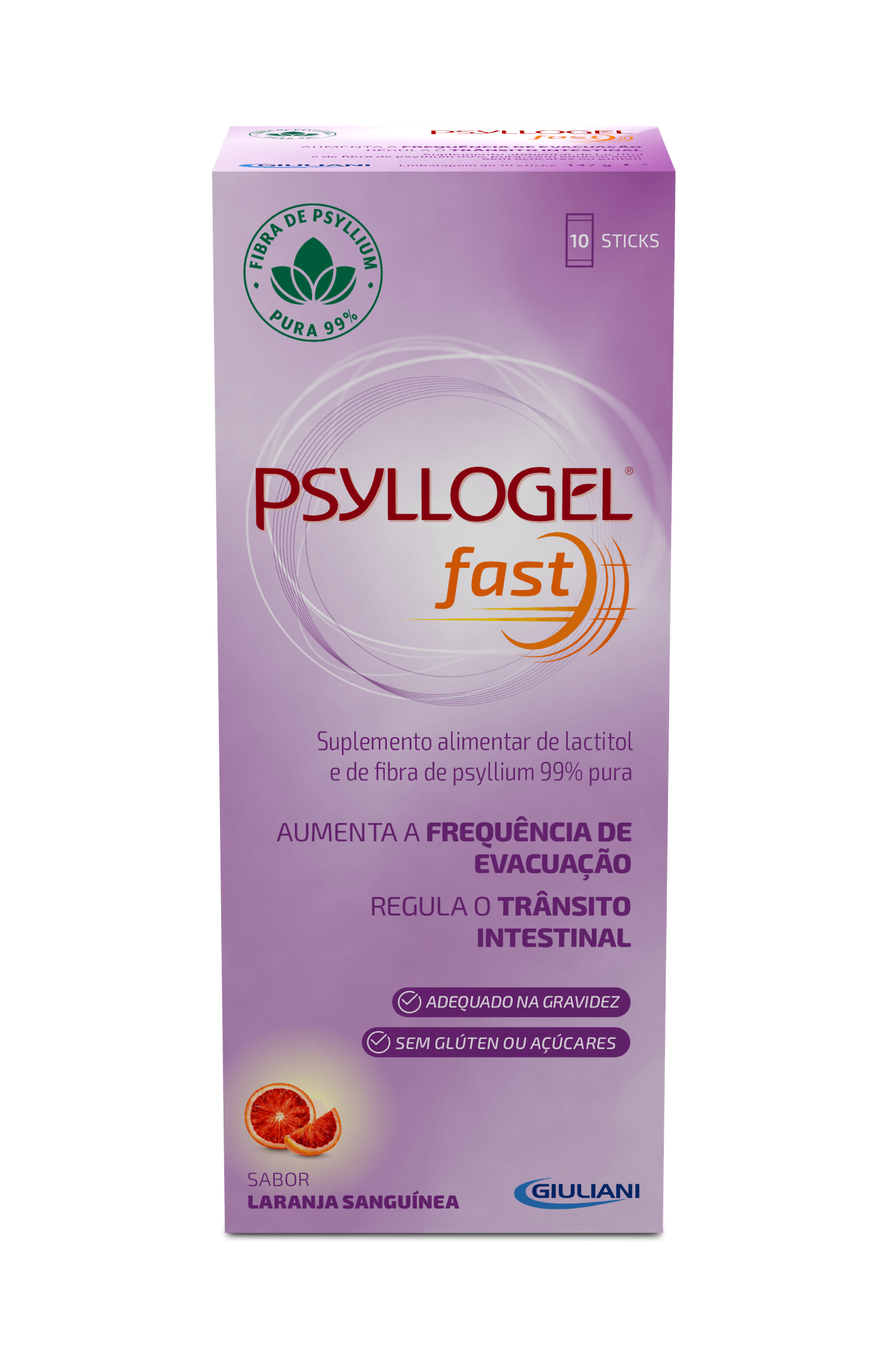 Psyllogel Fast Sticks Laranja Sanguínea 10 - Nossa Farmácia - A sua ...
